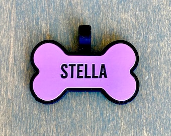 Love Your Pets Soundless Designer Pet ID Tag Deep Engraved - Etsy
