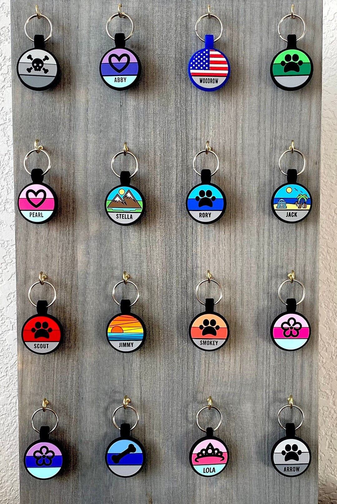 Love Your Pets Soundless Designer Pet ID Tag - Deep Engraved Silicone ...