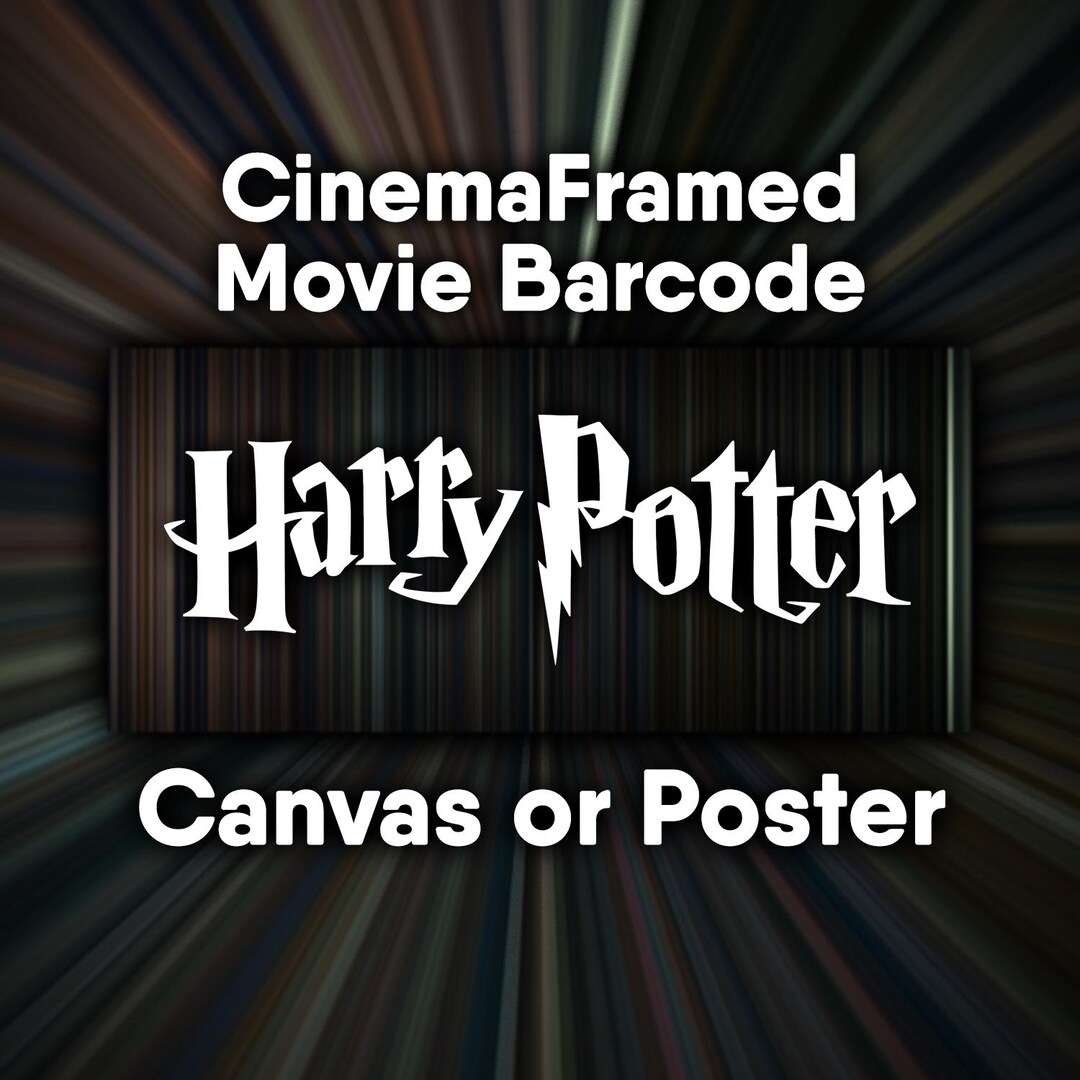 Harry Potter Saga 2001-2011 Movie Barcode Canvas or Poster ...