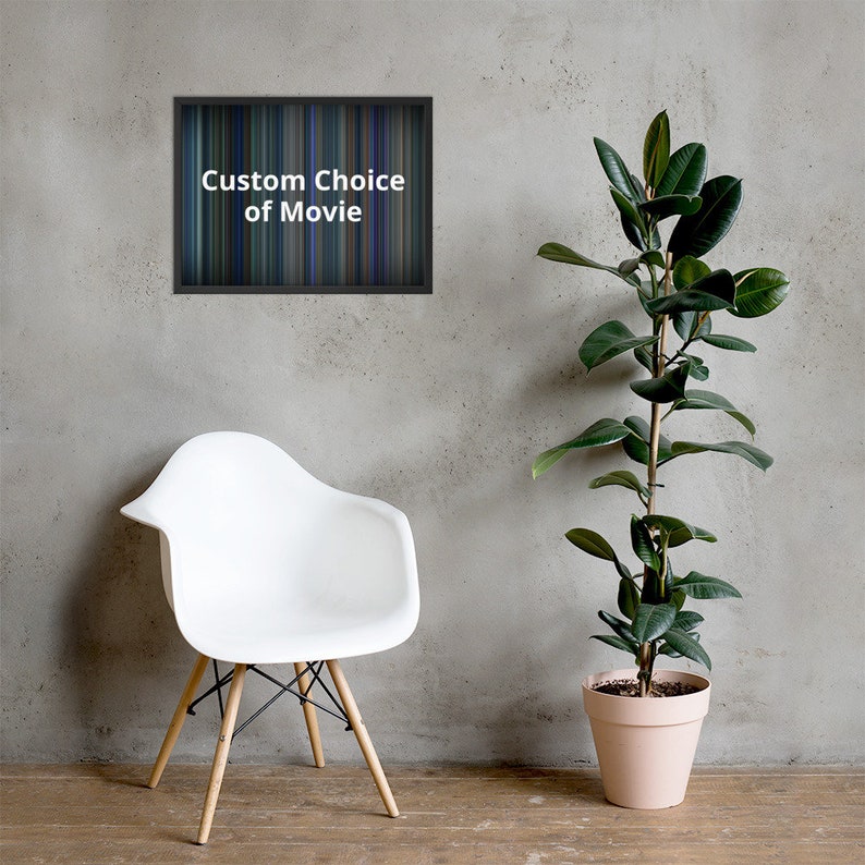 Custom Movie Framed Poster Matte Cinemaframed Barcode Movie - Etsy