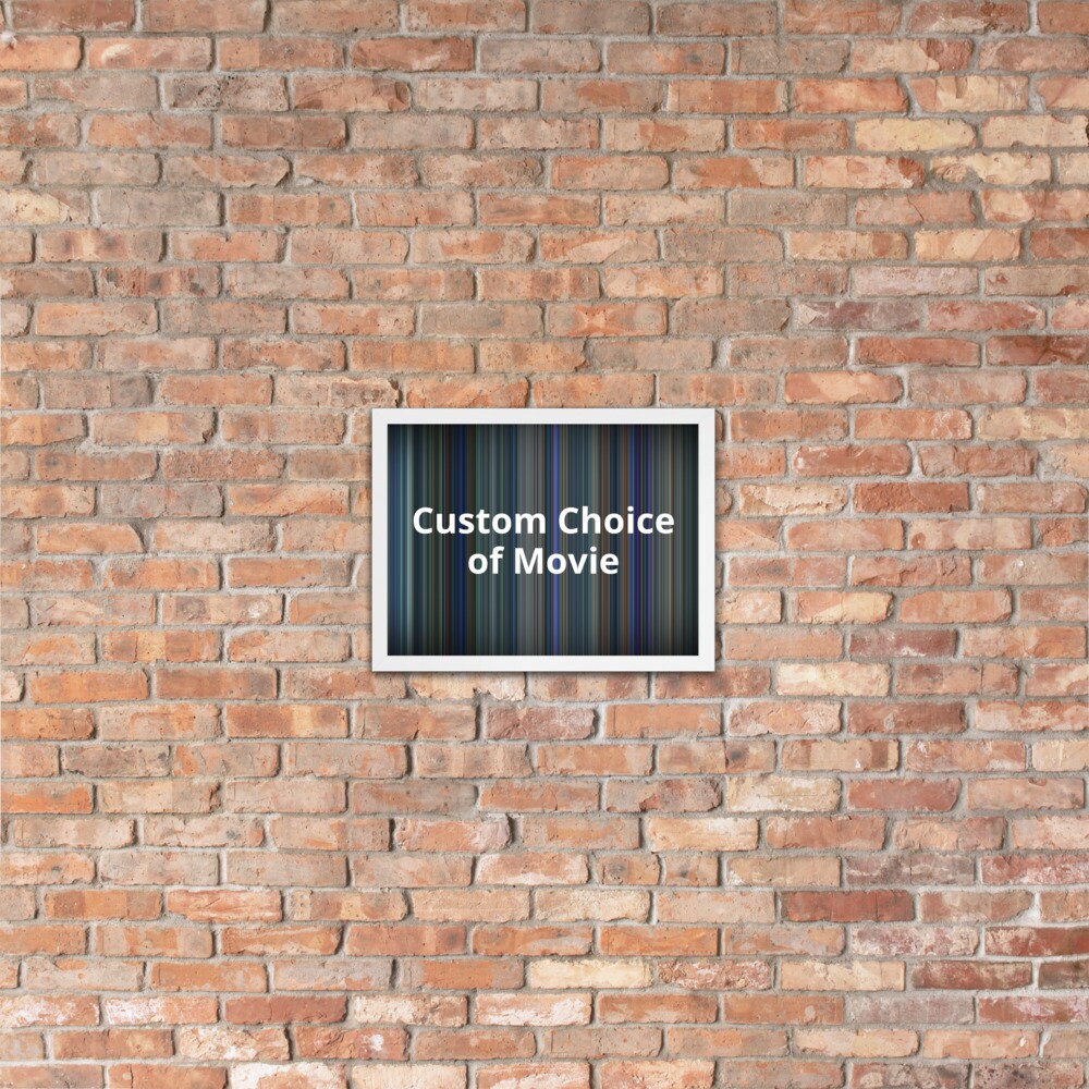 Custom Movie Framed Poster Matte Cinemaframed Barcode Movie - Etsy