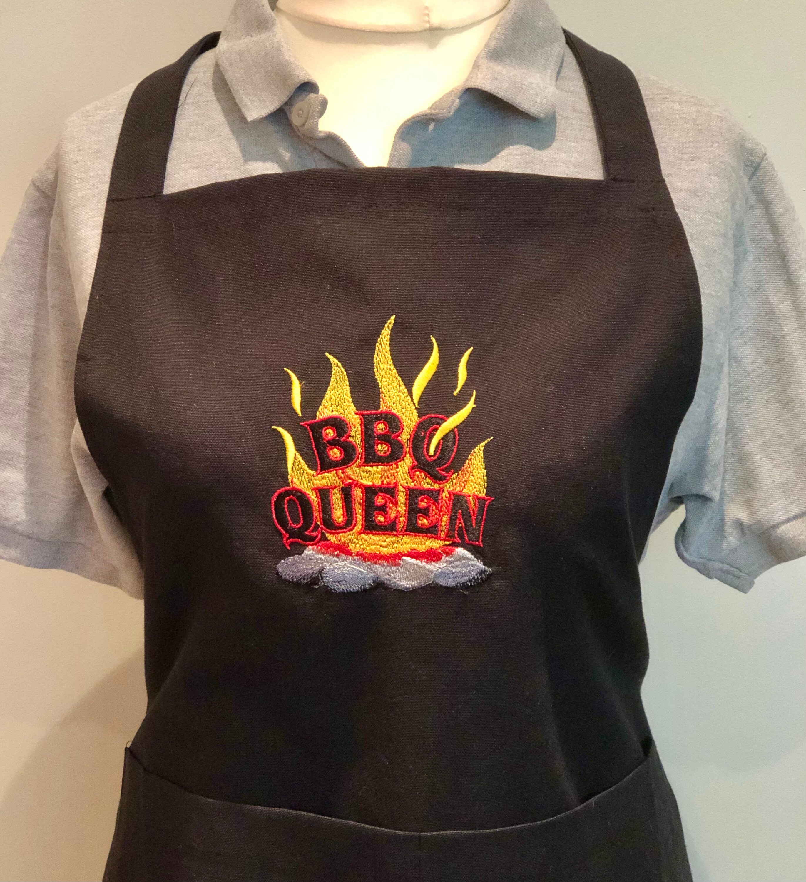 Embroidered BBQ King & BBQ Queen Adult Aprons BBQ Apron | Etsy