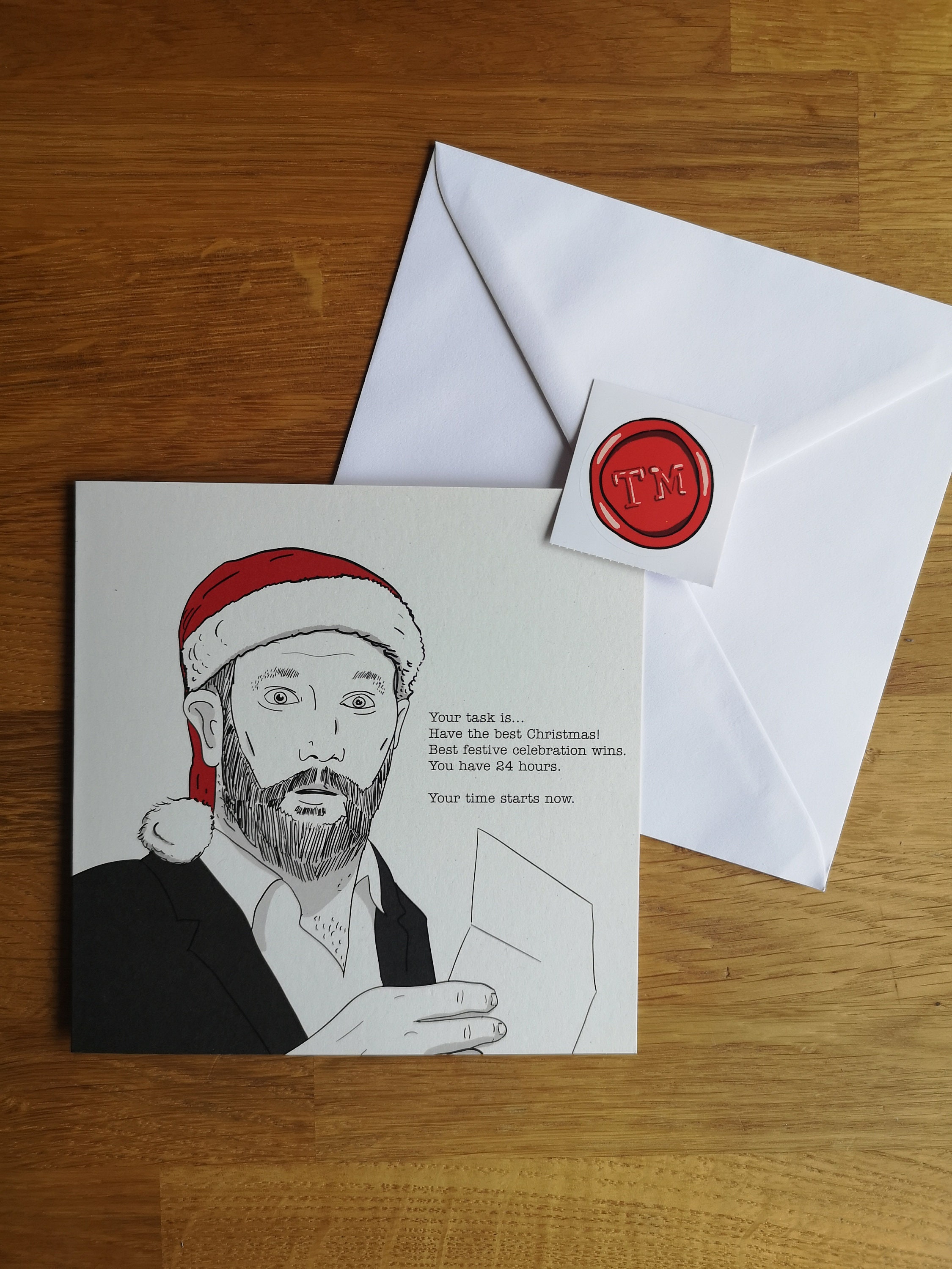 Alex Horne Taskmaster Christmas Card With TM Wax Seal Sticker - Etsy UK