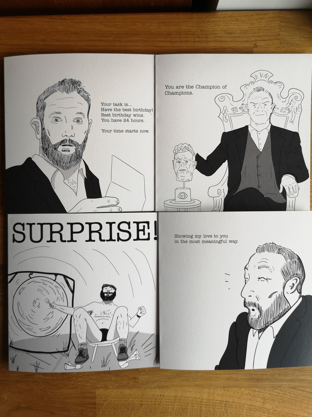 Taskmaster Greetings Cards - Pack of 4 With TM Wax Seal Stickers - Etsy