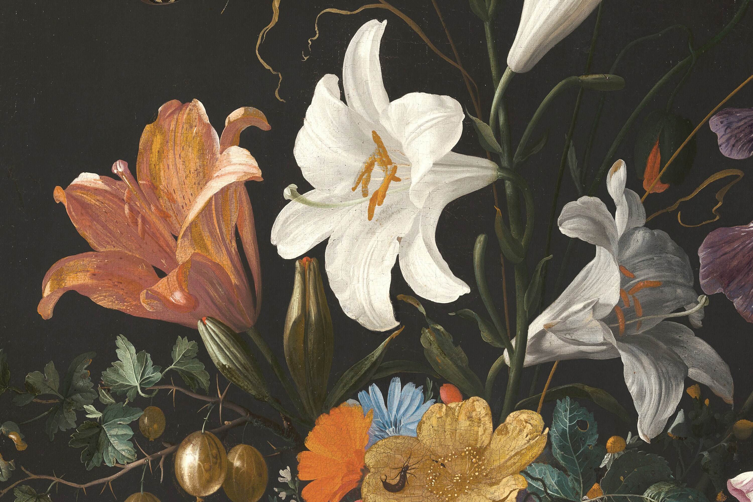 Moody Flower Vase Painting, Dark Floral Wall Art, Dark Academia Decor ...