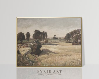 Vintage Hay Field Print - Etsy