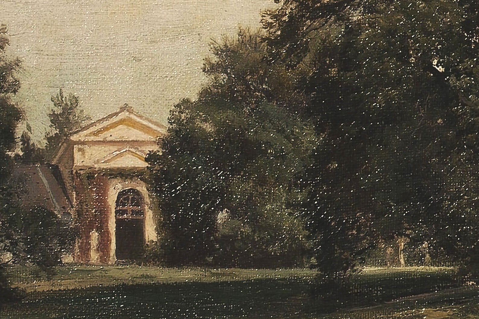 Vintage Tree Painting Oak Tree Print Cottage Landscape - Etsy