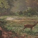 Autumn Forest Deer Painting, Fall Landscape Print, Vintage Farmhouse ...