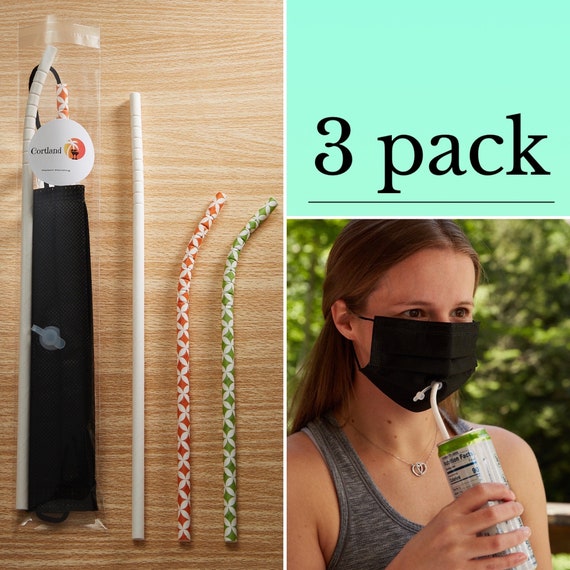 Adult Face Mask With Straw Hole Adult Drinking Face Masks | Etsy