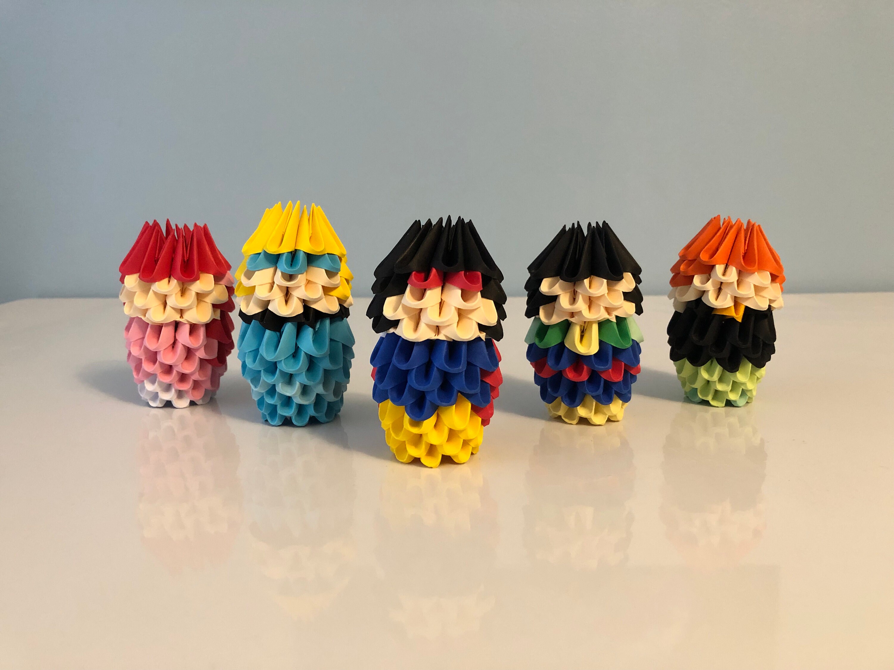 Princess Cartoon Figurines 3D Origami snow White Cinderella - Etsy