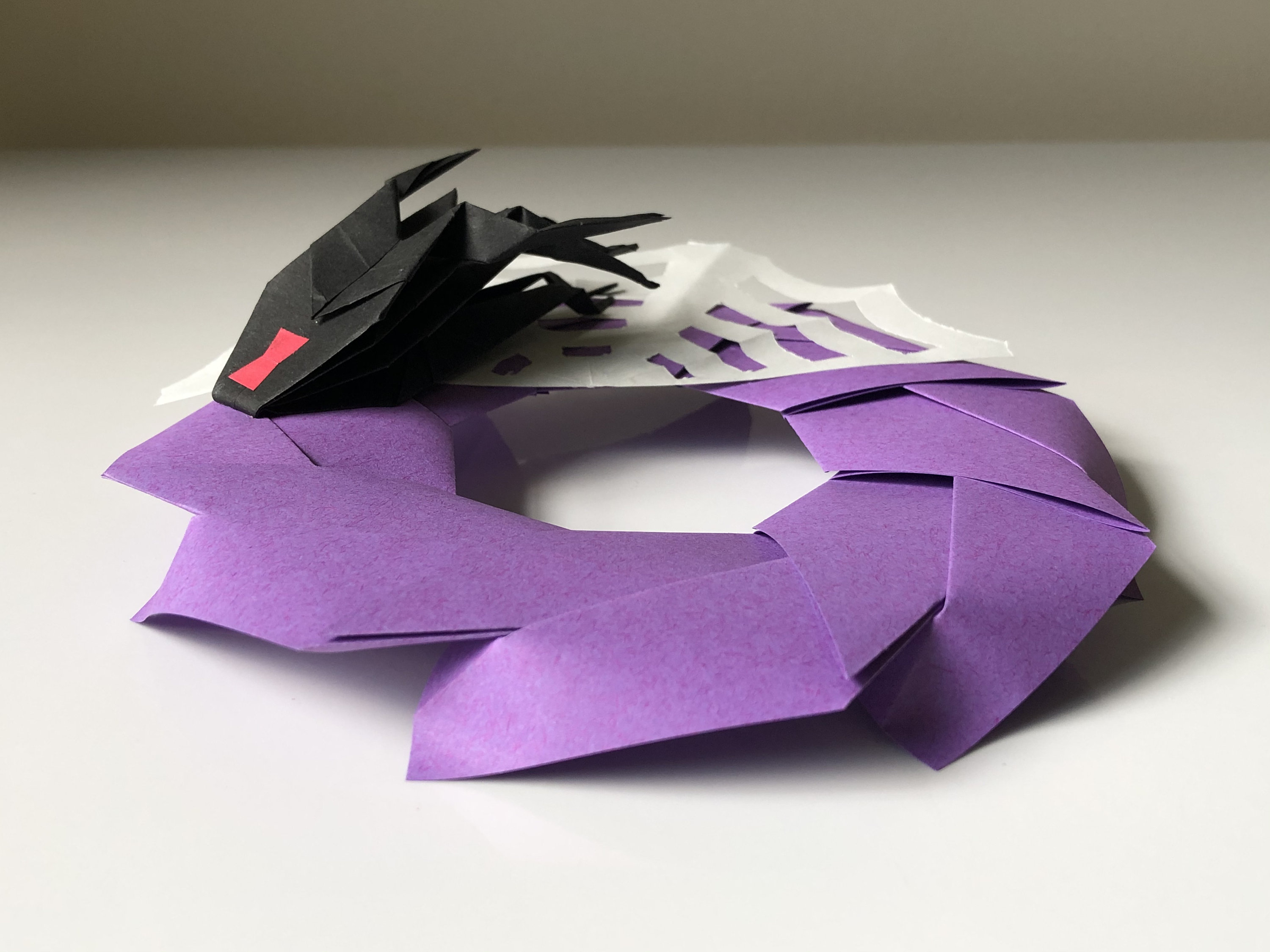 Halloween Spider Ornament Door Hanger Origami black Widow, Purple ...
