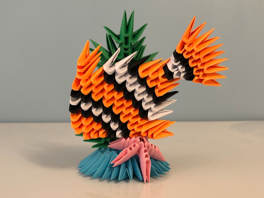 Fish Display Scene With Seaweed and Starfish 3D Origami - Etsy