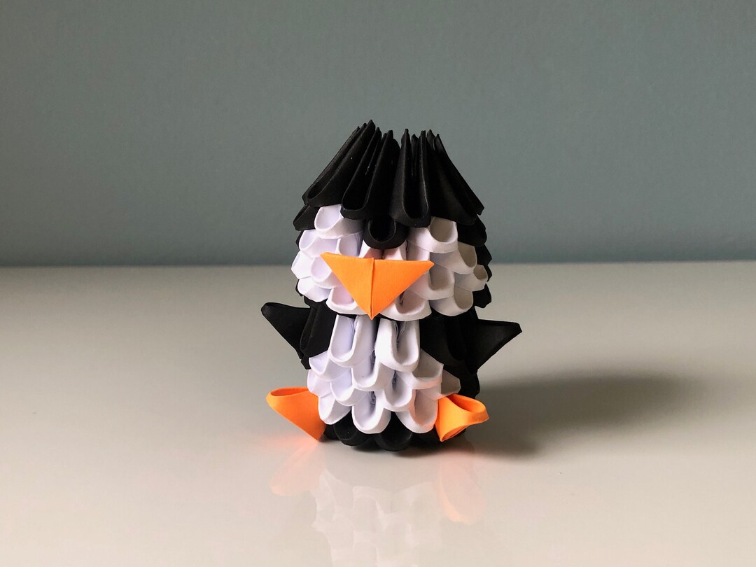 Penguin Figurine 3D Origami for Kids winter, Christmas - Etsy