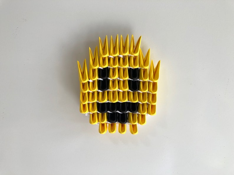 Emoji Magnets 3D Origami grinning, Cry Laughing, Heart Eyes, Blowing a ...