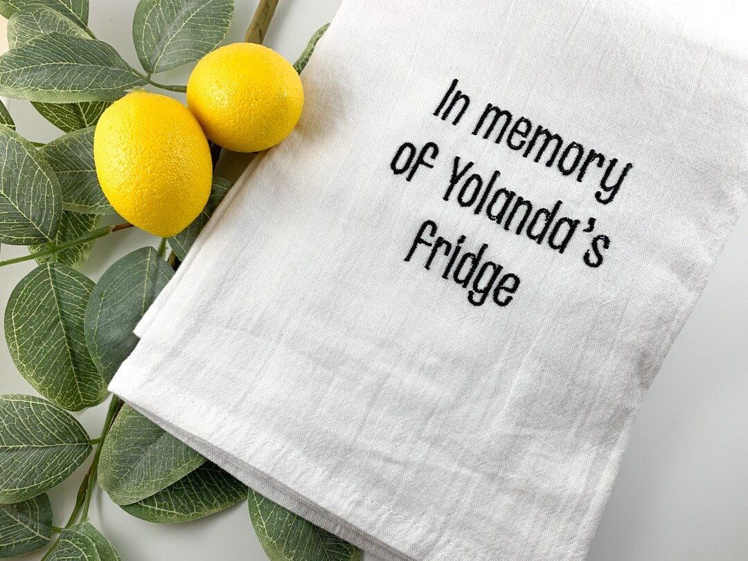 Yolandas Fridge Embroidered Kitchen Towel Gift Decor - Etsy