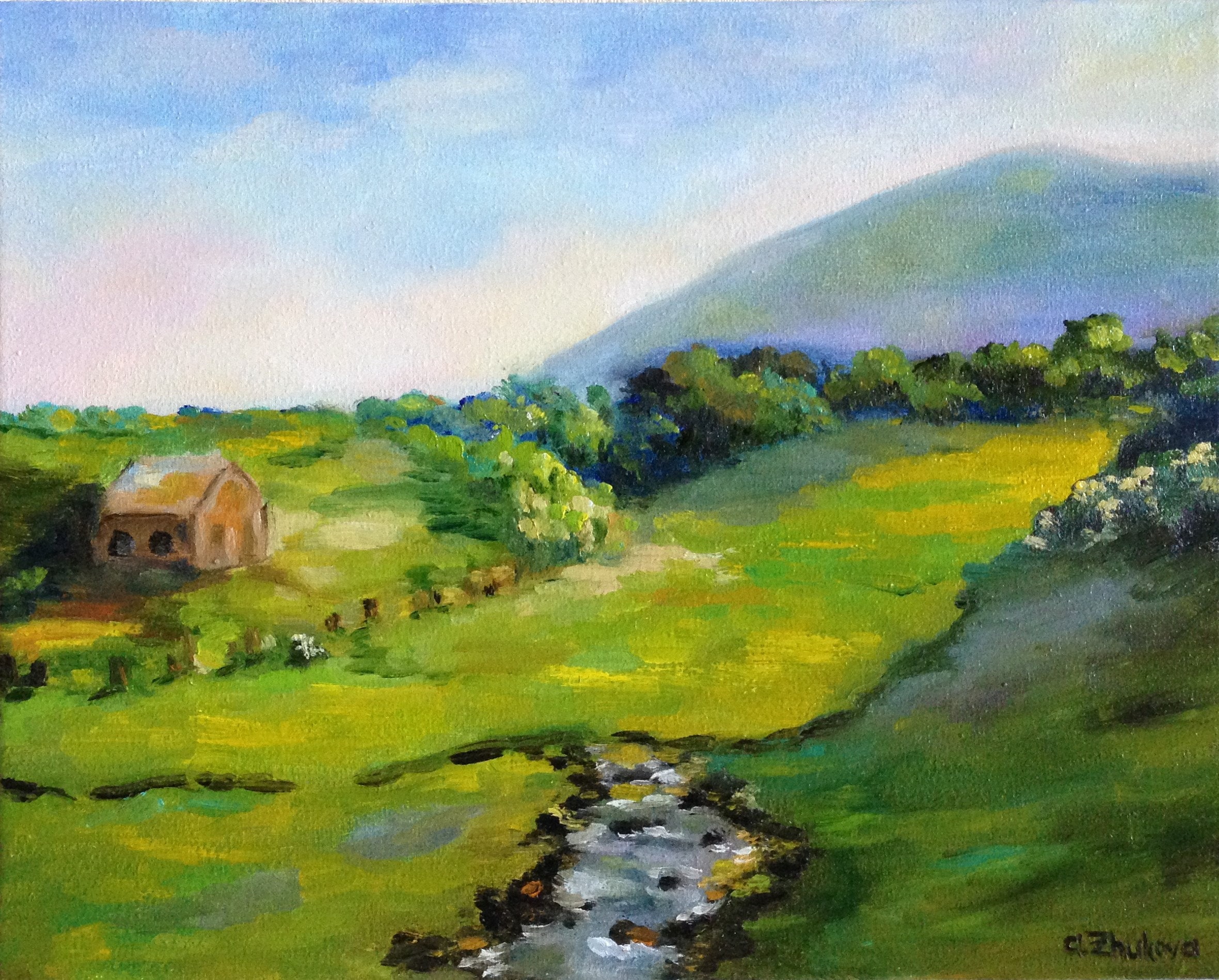 Irish Original Art Ireland Painting Irish Farm House Artwork - Etsy