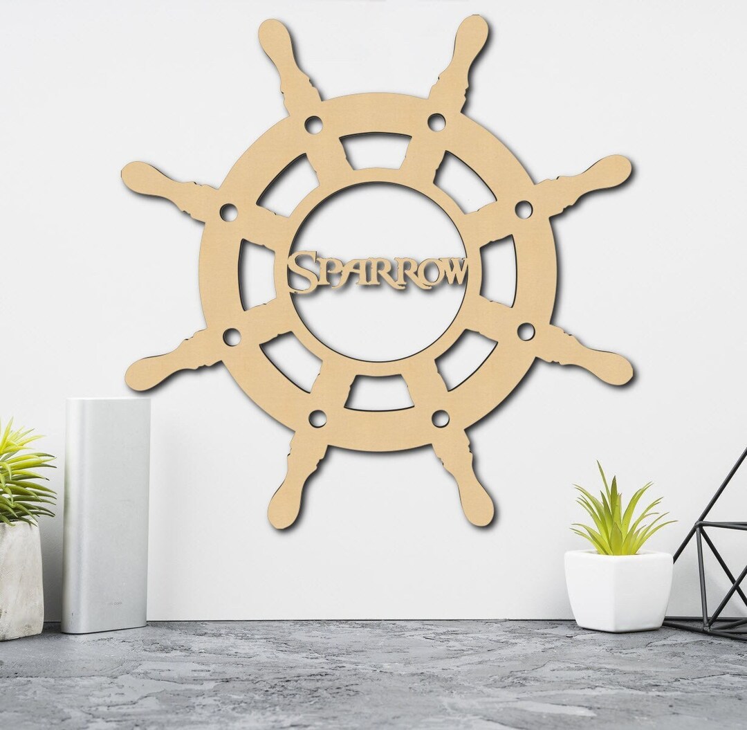 Personalised Wooden Name Pirate Ship Frame Sign Wall Plaque Wood MDF ...