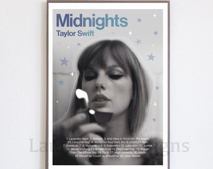Taylor Swift Midnights Inspired Poster, Midnights Taylor Swift Print ...