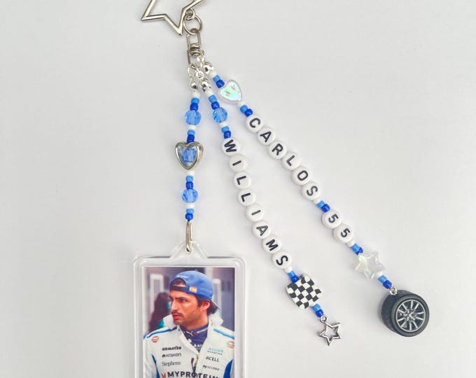 Carlos Sainz F1 Charm Keyring: Williams F1 Keychain - Etsy