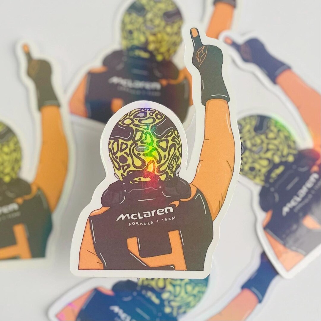 Lando Norris 2024 Miami Win Sticker, Holographic Waterproof Vinyl ...