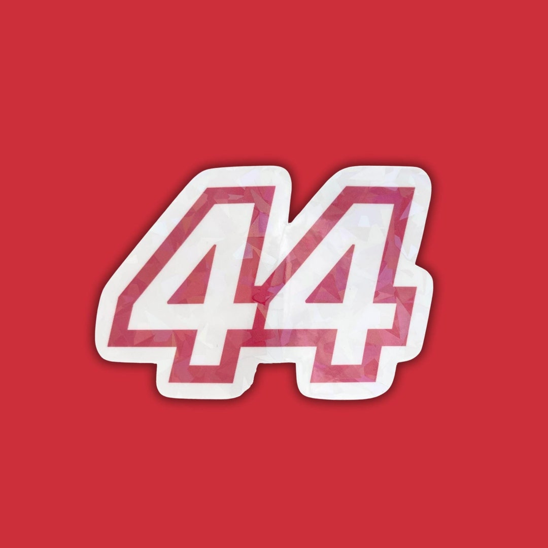 Lewis Hamilton 2025 44 Number Sticker, Holographic Waterproof Vinyl ...
