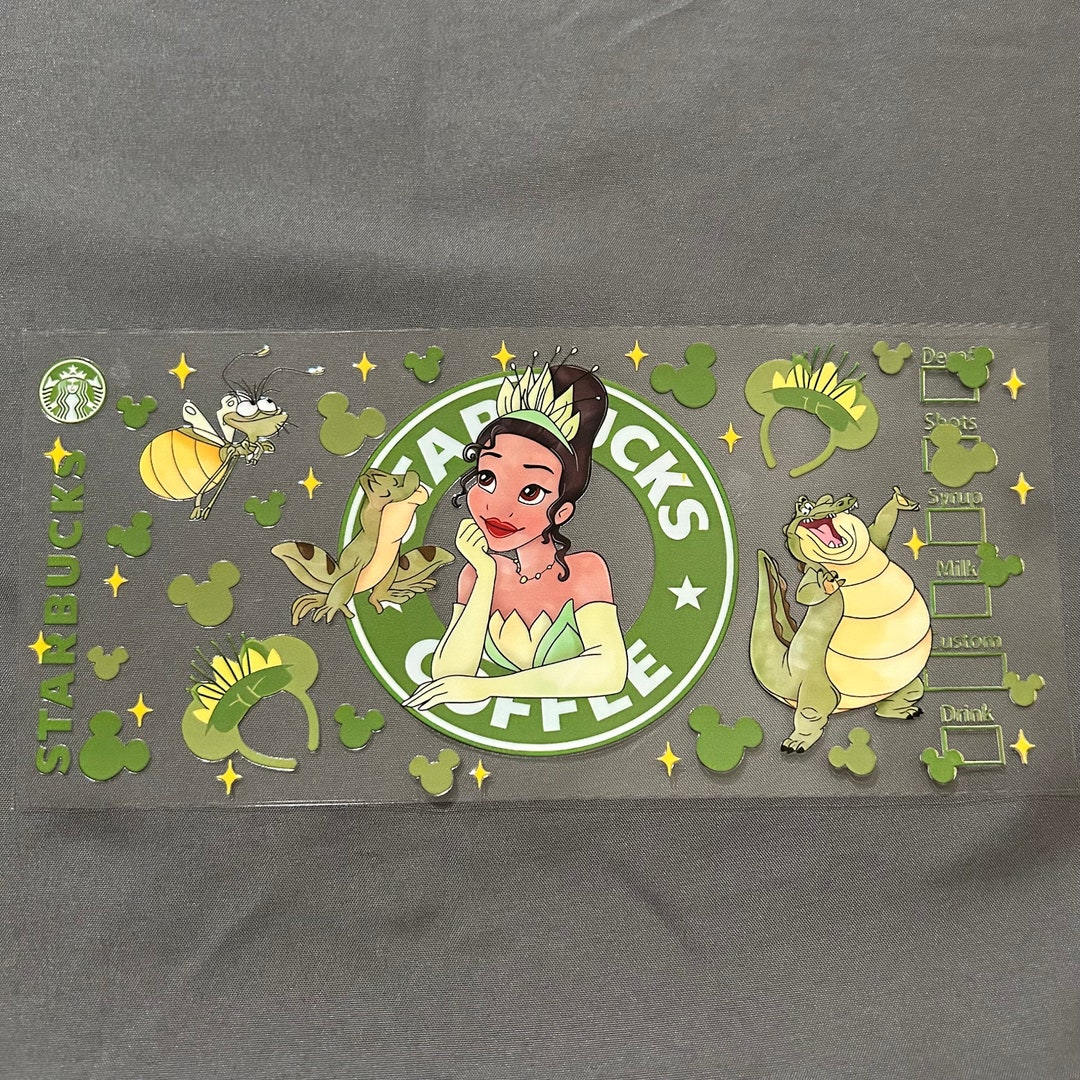 UV DTF Wrap Princess Tiana Sbux Wrap for 16oz Glass Can - Etsy