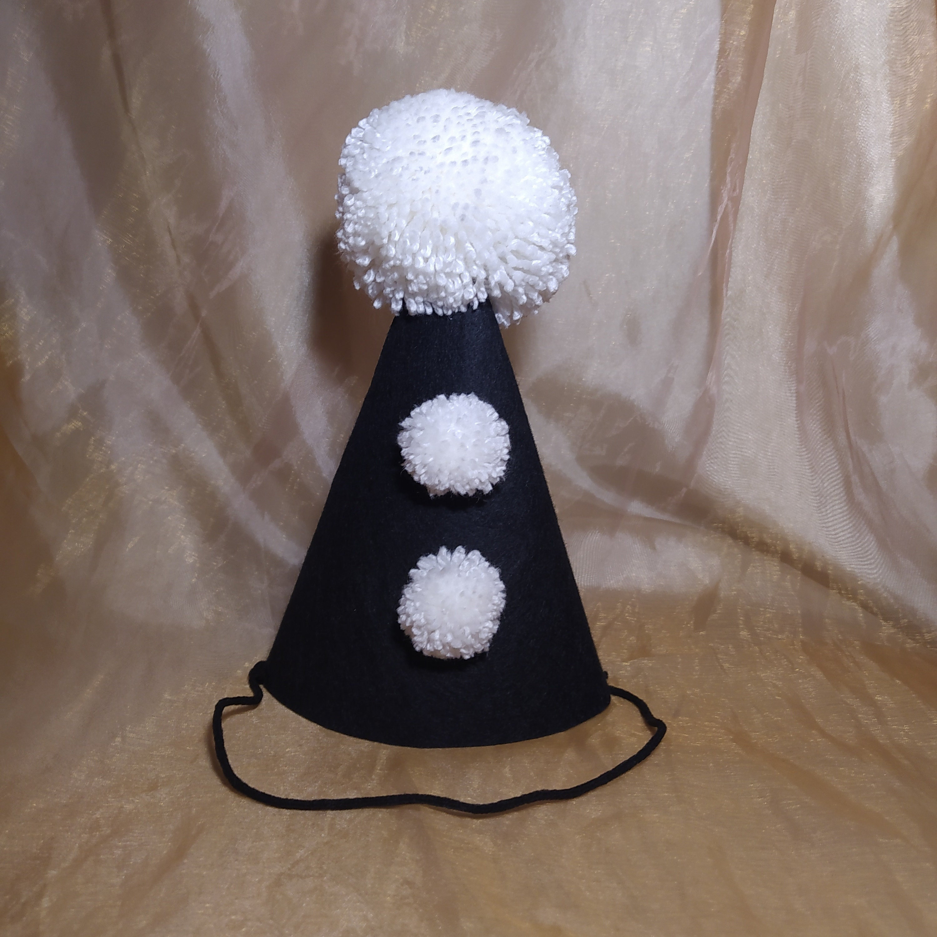 Black and White Clown Hat Terrifier Pierrot Hat Pierrot Costume Clown ...