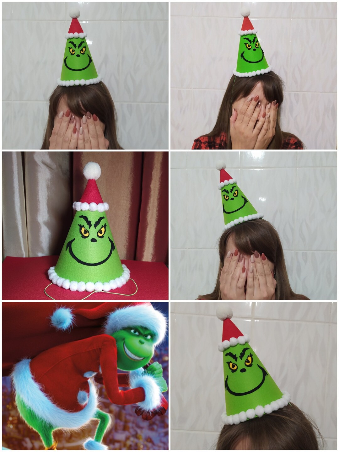 Grinch Hat Grinch Costume Grinch Christmas Decorations Grinch Birthday ...