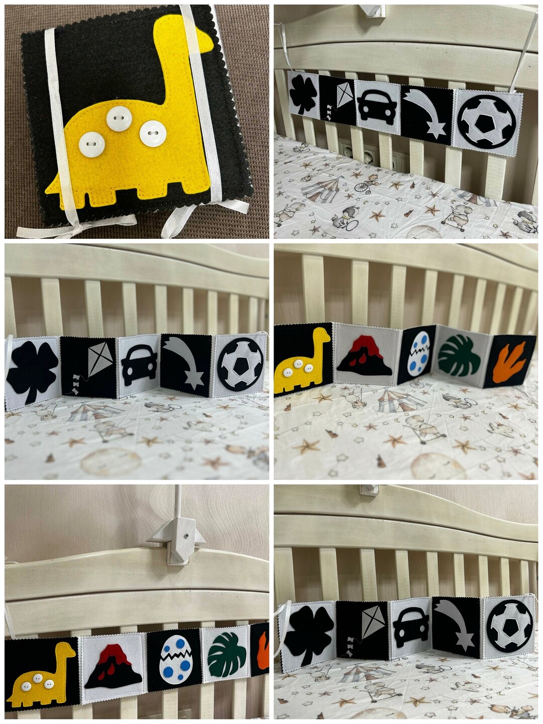 High Contrast Baby Book Black and White Baby Book Contrast Cards ...