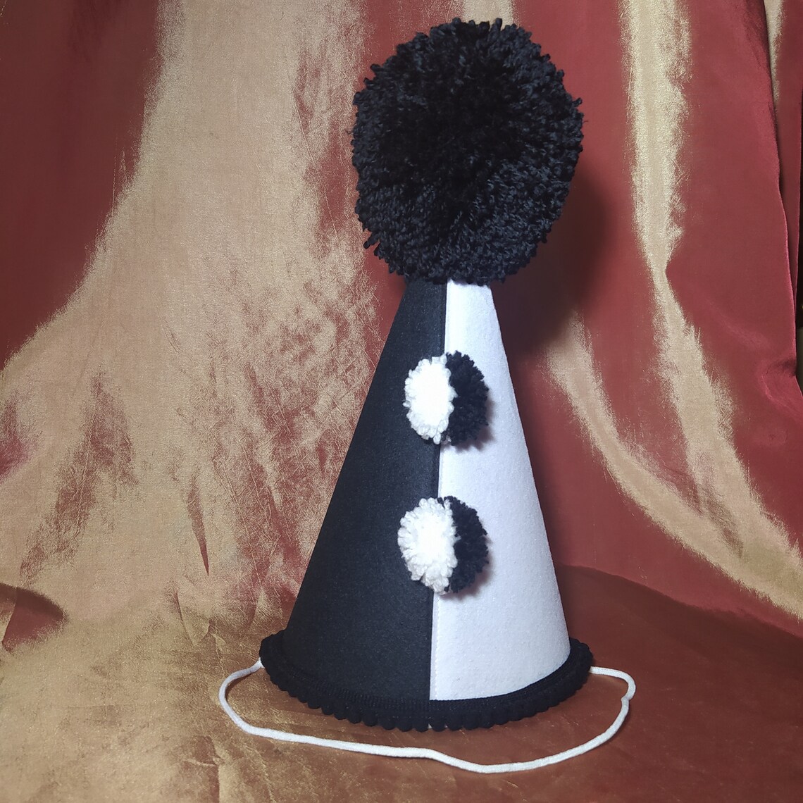Black and White Clown Costume Clown Hat Pierrot Hat Pierrot Costume ...