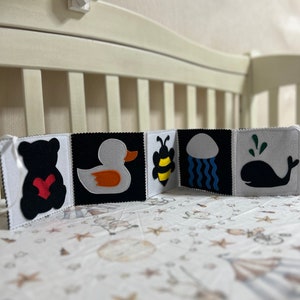 High Contrast Baby Book Black and White Baby Book Baby Cards High ...