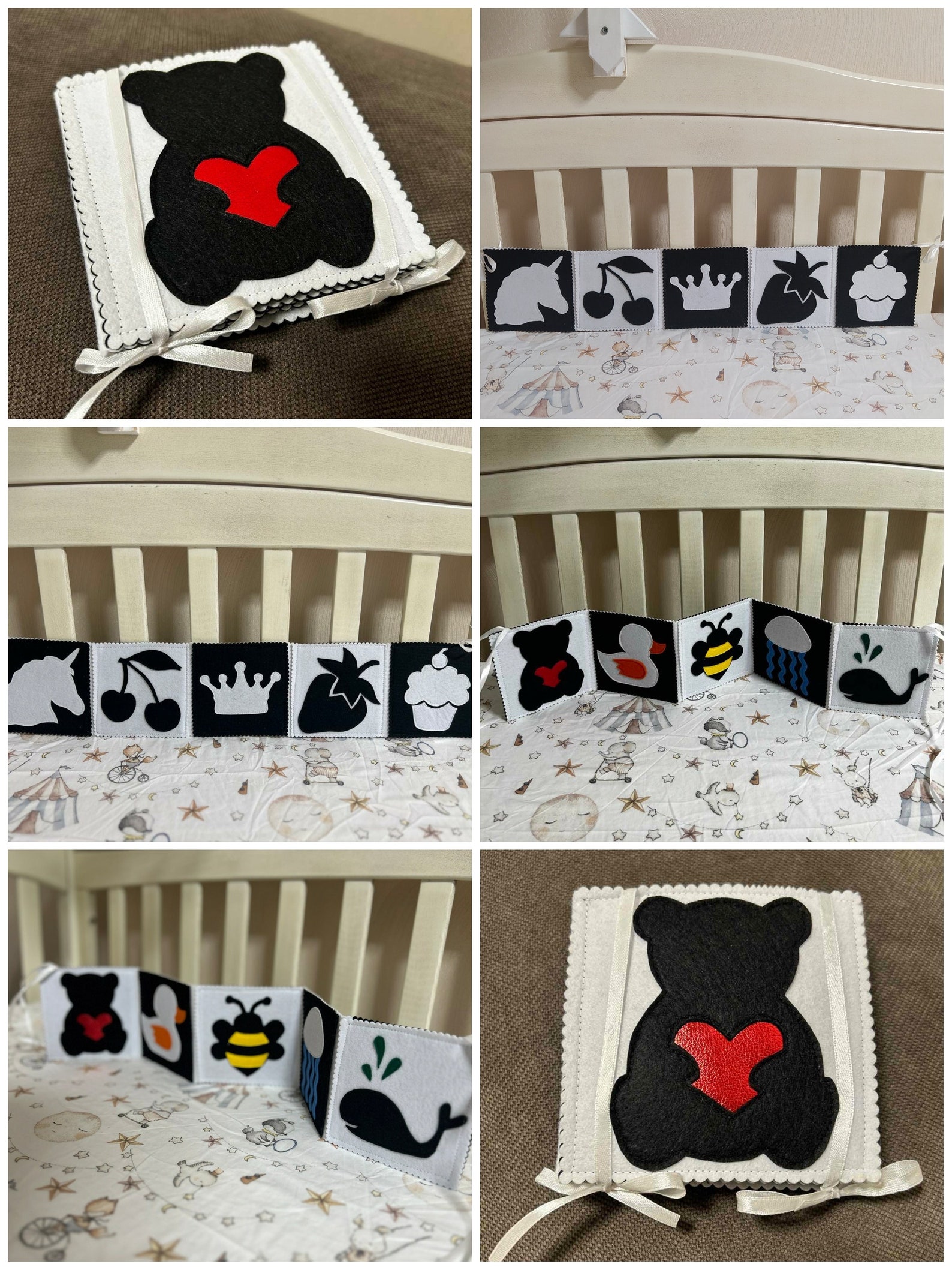 High Contrast Baby Book Black and White Baby Book Baby Cards High ...