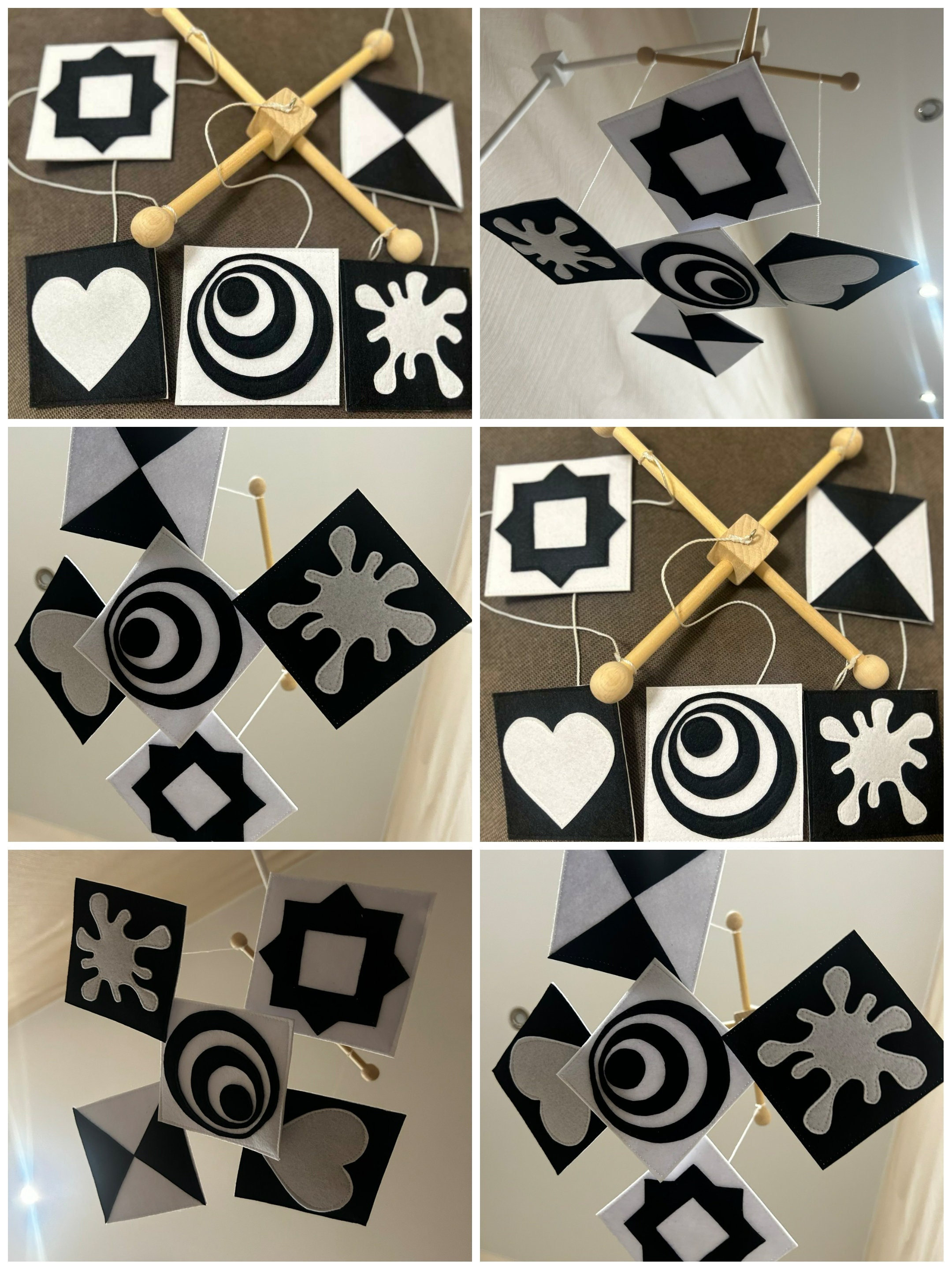 Black and White Baby Mobile High Contrast Baby Mobile High Contrast ...