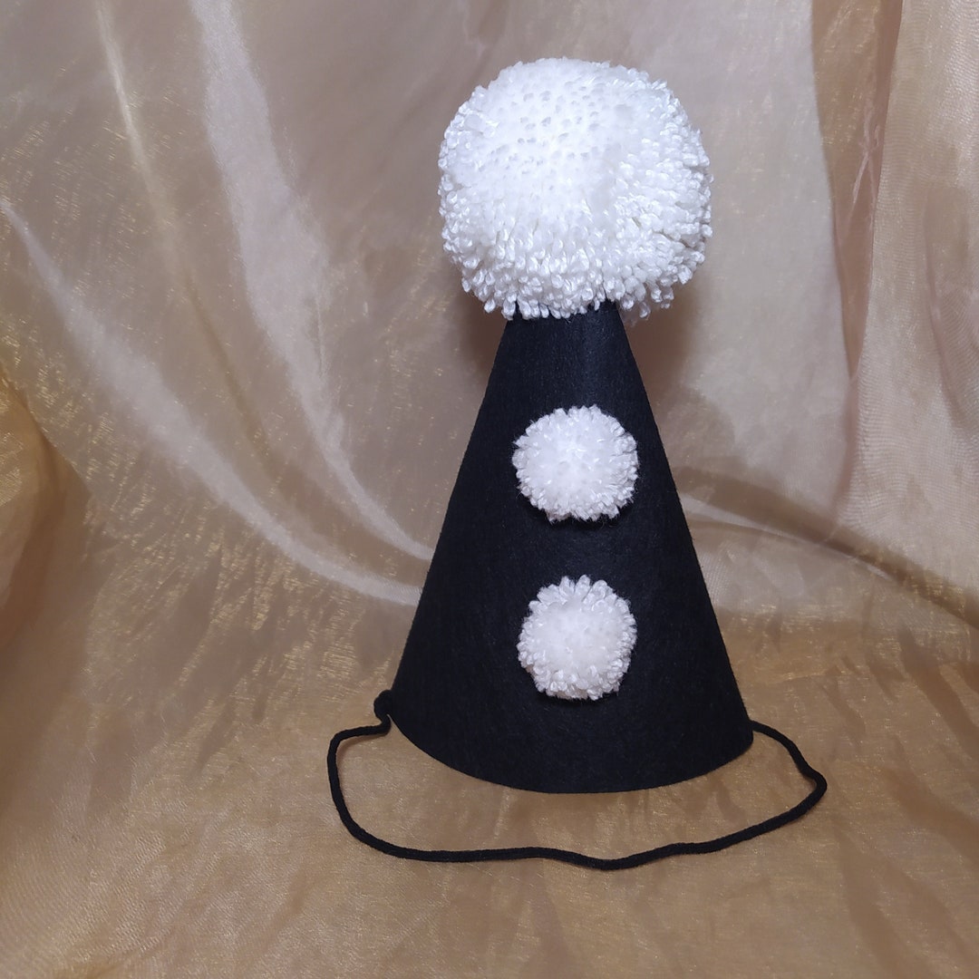Black and White Clown Hat Terrifier Pierrot Hat Pierrot Costume Clown ...