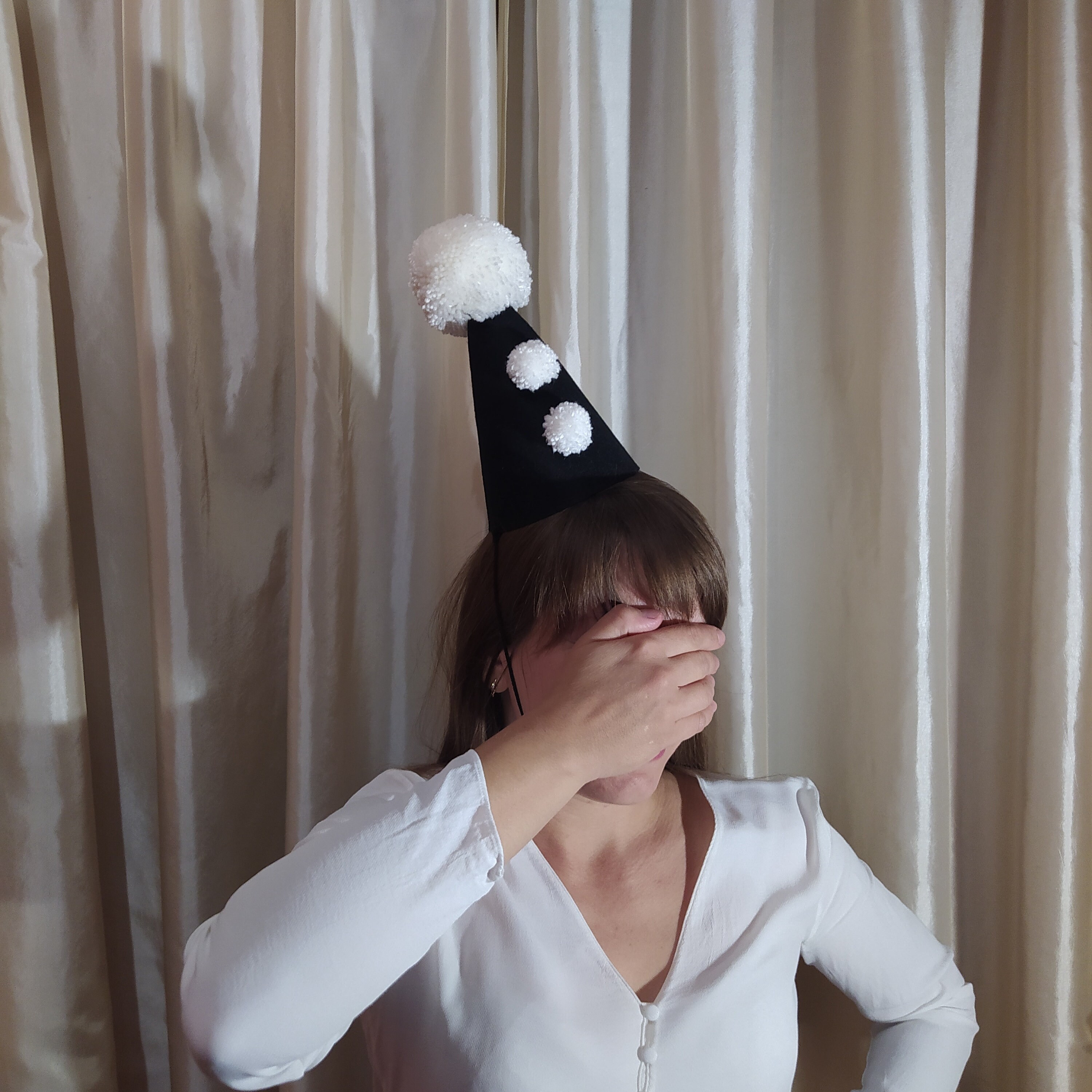 Black and White Clown Hat Terrifier Pierrot Hat Pierrot - Etsy