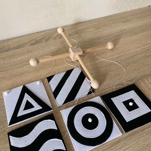 High Contrast Baby Mobile Black and White Baby Mobile Baby Mobile ...