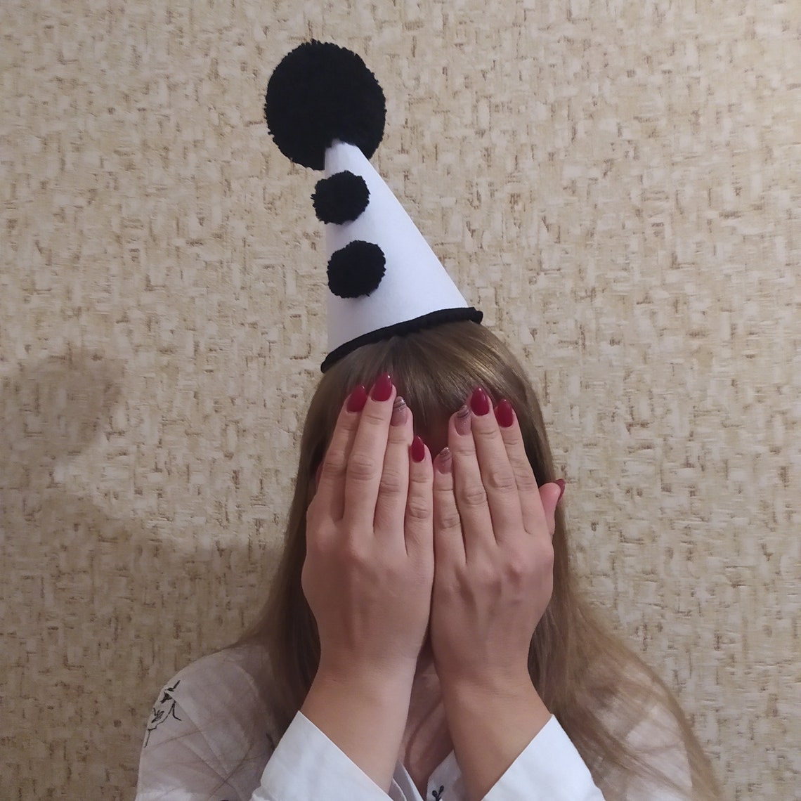 Clown Costume Pierrot Costume Clown Hat Pierrot Hat Black and White ...