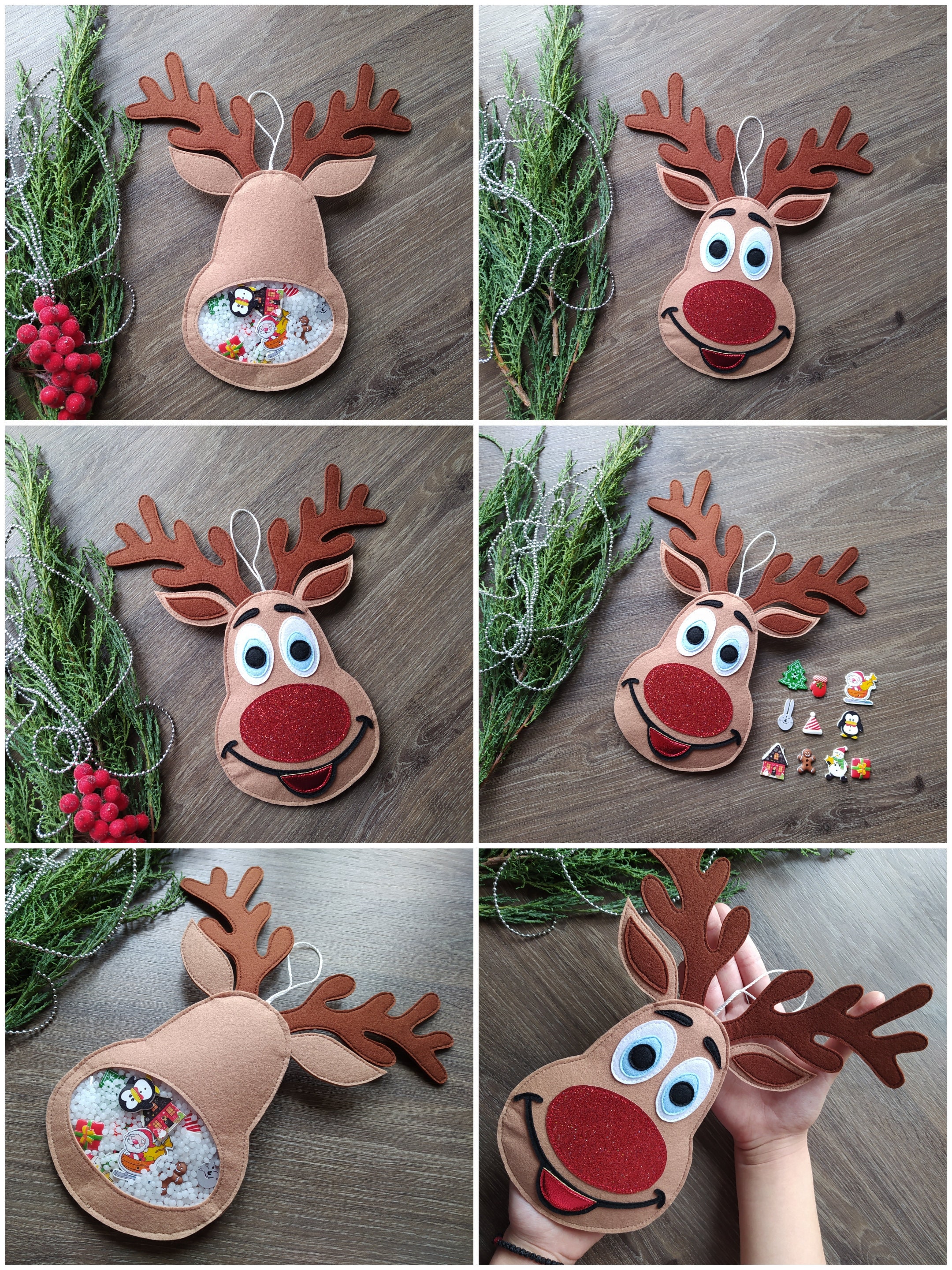 I Spy Bag Rudolf Reindeer Christmas Sensory Toy Christmas Decorations ...