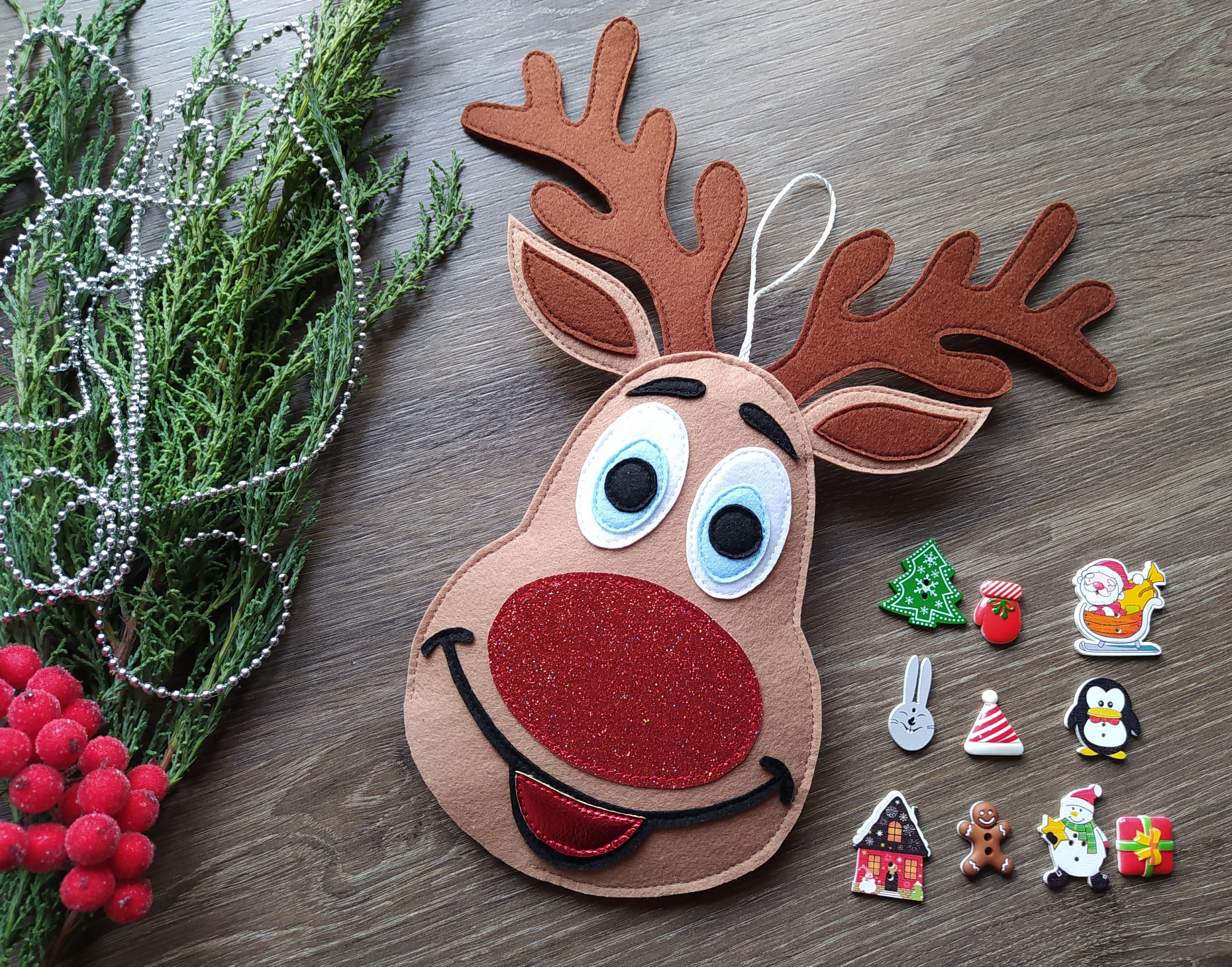 I Spy Bag Rudolf Reindeer Christmas Sensory Toy Christmas Decorations ...