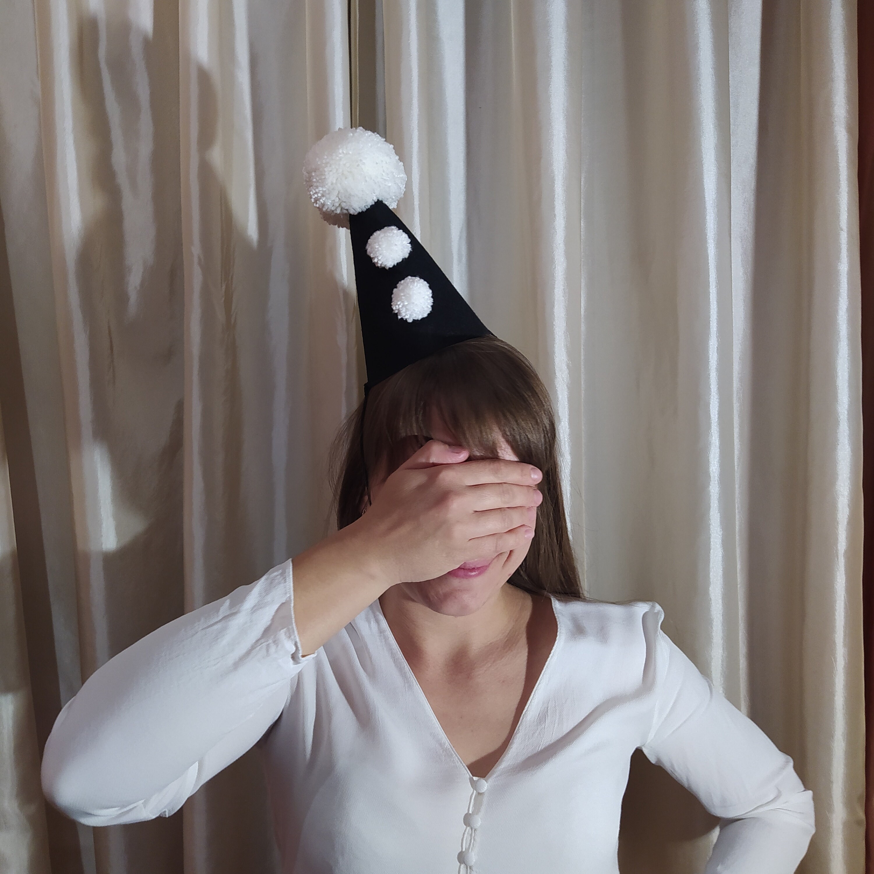 Black and White Clown Hat Terrifier Pierrot Hat Pierrot Costume Clown ...