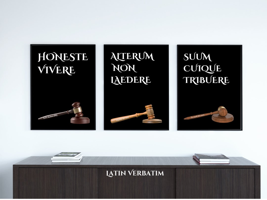Ancient Latin Quote for Law Office Decor, Gift for Judge, Romand ...