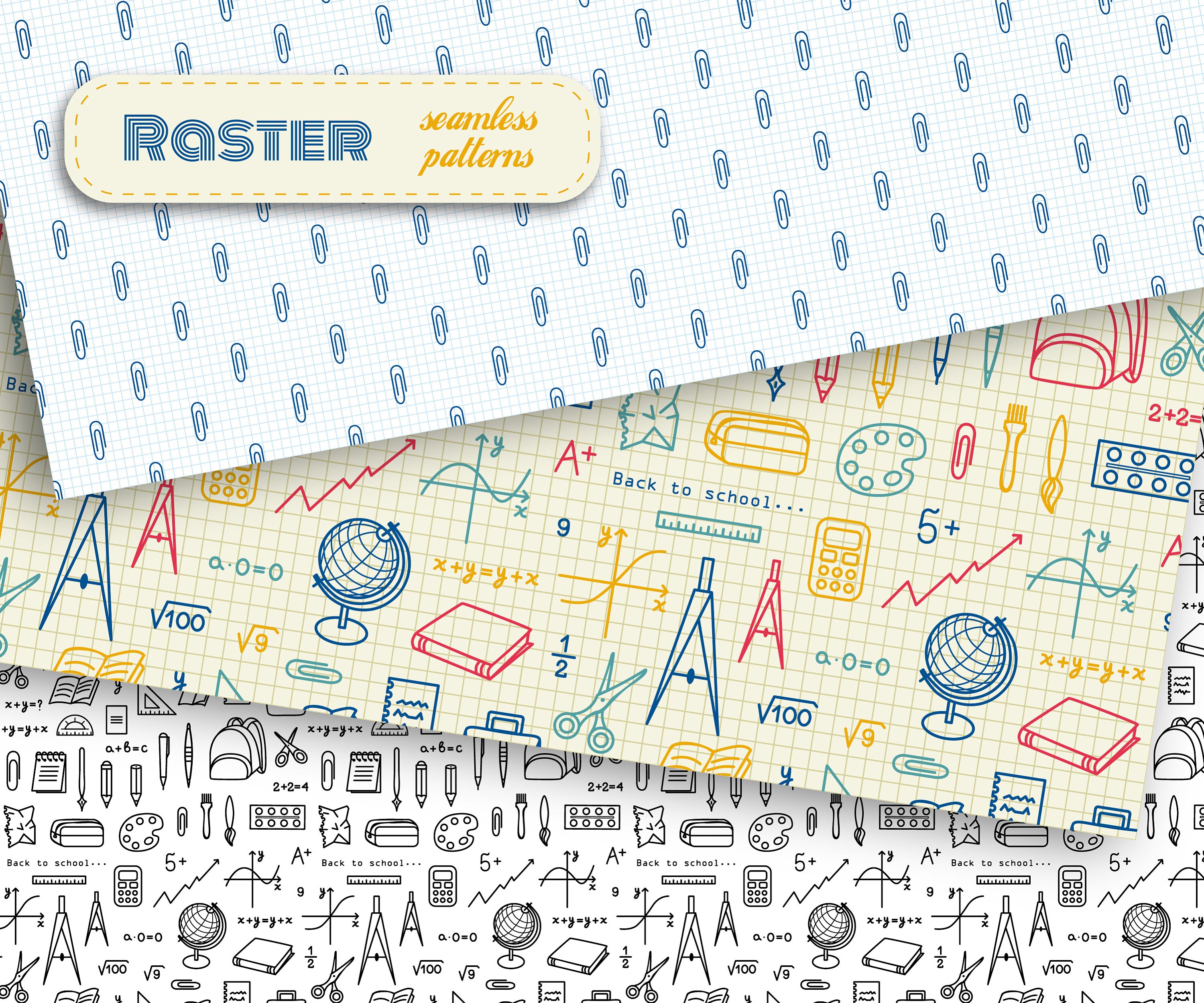 School Digital Paper Pack Vector School Paper - Etsy