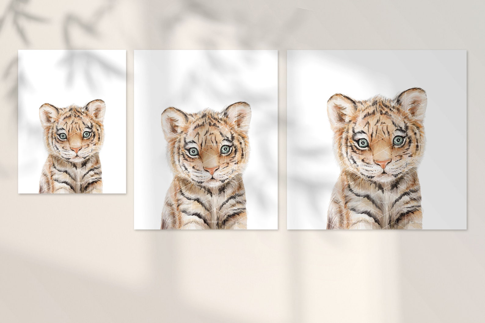 Baby Tiger Clipart Watercolor Tiger Cube Portrait - Etsy