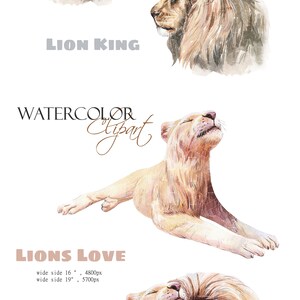 Watercolor Wild Cats Clipart Animal Family Png - Etsy