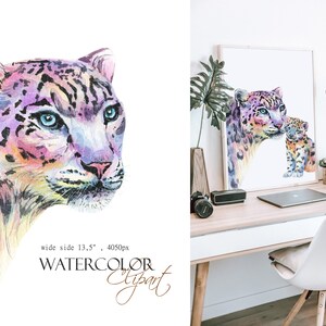 Watercolor Wild Cats Clipart Animal Family Png - Etsy