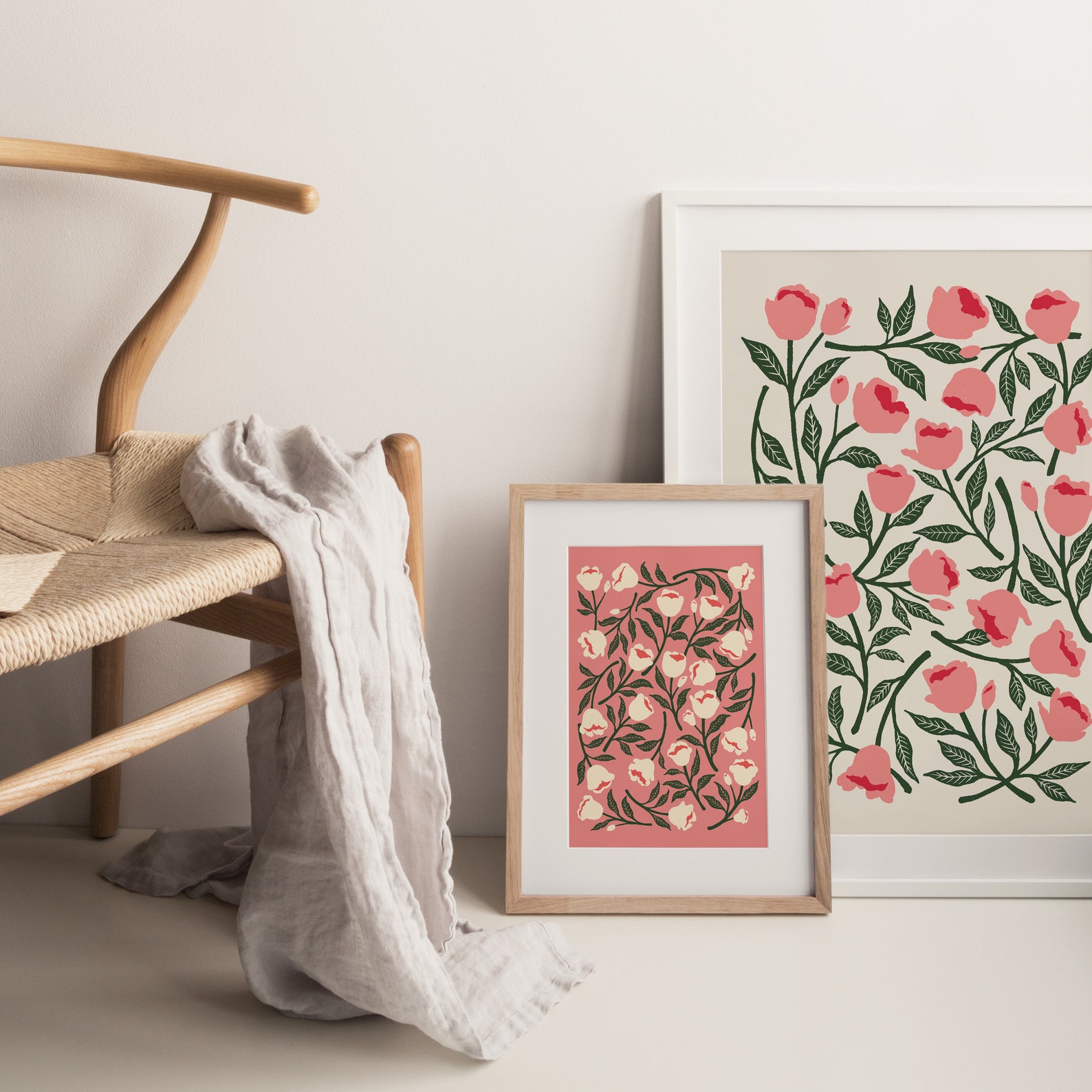 Floral Wall Art Flower Poster Rose Wall Art Minimal Flower - Etsy