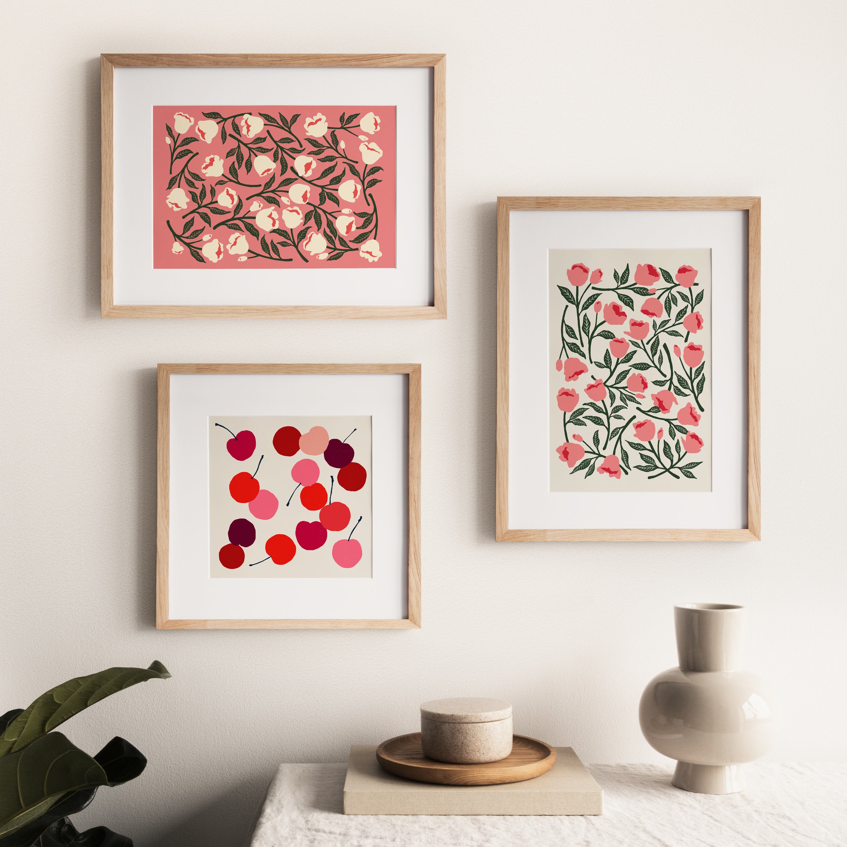 Floral Wall Art Flower Poster Rose Wall Art Minimal Flower | Etsy