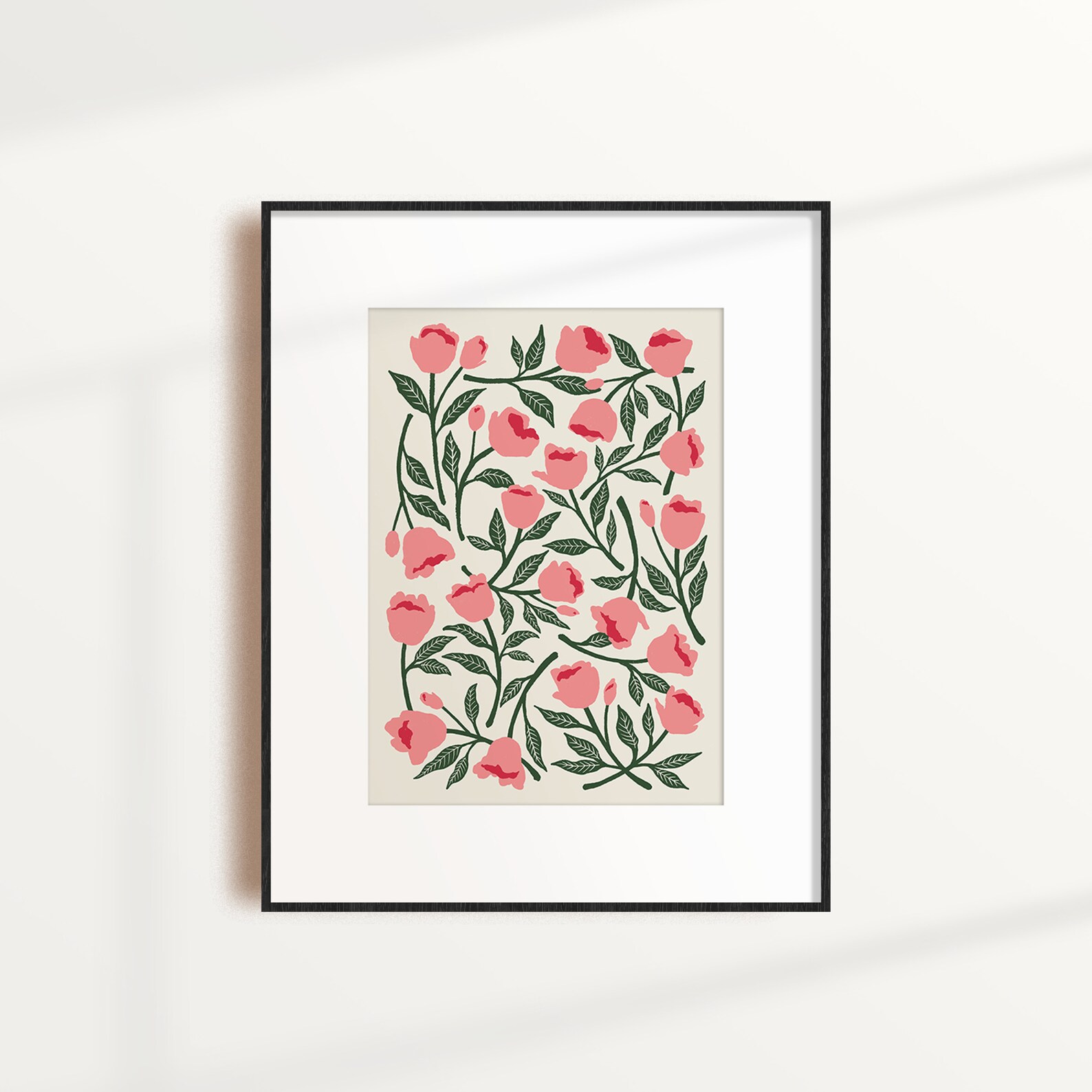 Floral Wall Art Flower Poster Rose Wall Art Minimal Flower - Etsy