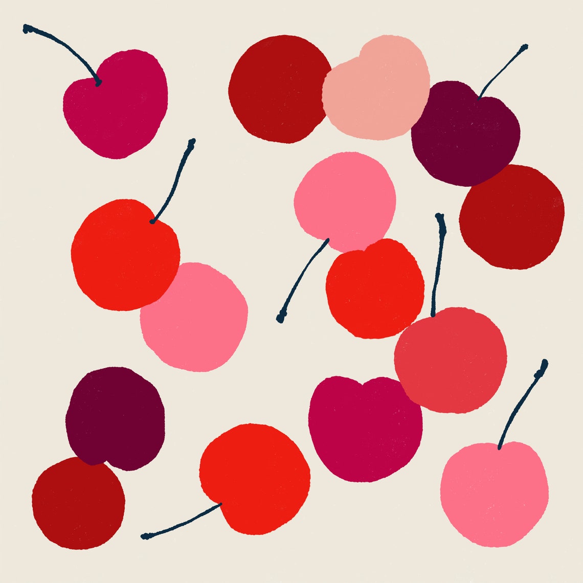 Cherry Print Cherry Wall Art Cherry Poster Kitchen Print - Etsy