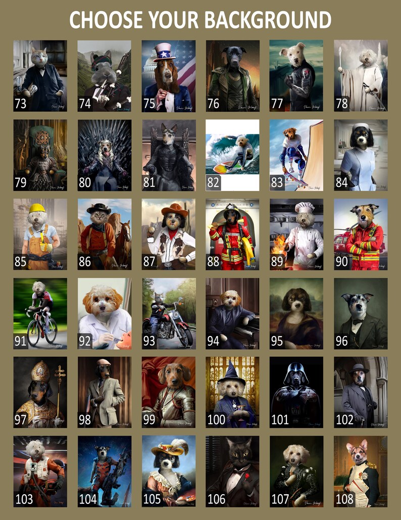 Inspector Poirot, Custom Dog Portrait, Funny Custom Dog Canvas Art ...